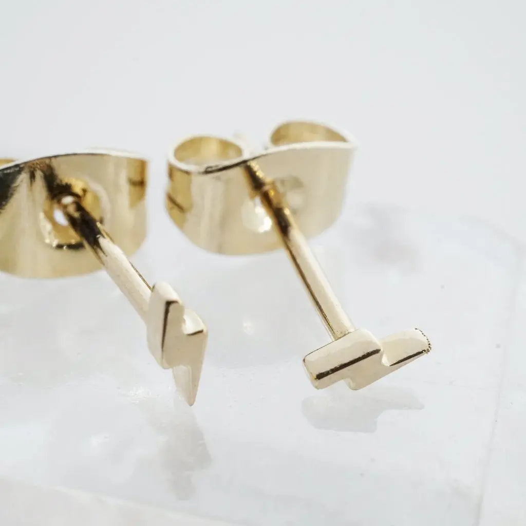 Mini Lightning Stud Earrings – Honeycat Jewelry