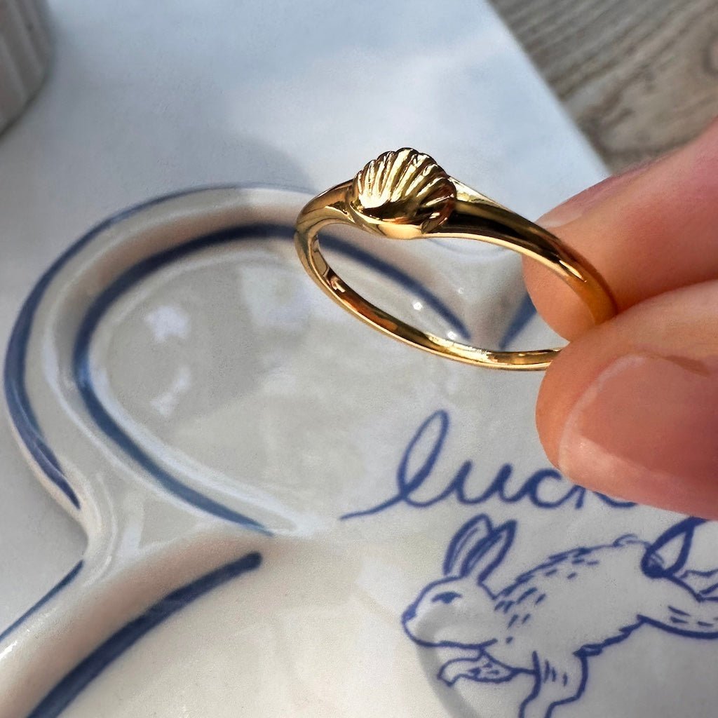Dainty Shell Signet Ring for Your Stylish Stack – Honeycat