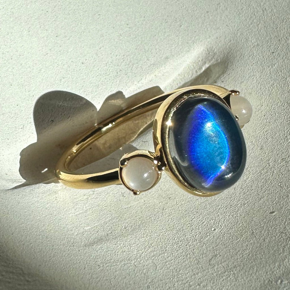 Bejeweled Mood Ring Ultimate Mood Stone Magic w/ Moonstones – Honeycat ...