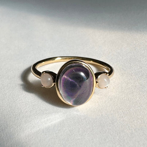 Bejeweled Mood Ring Ultimate Mood Stone Magic w/ Moonstones – Honeycat ...