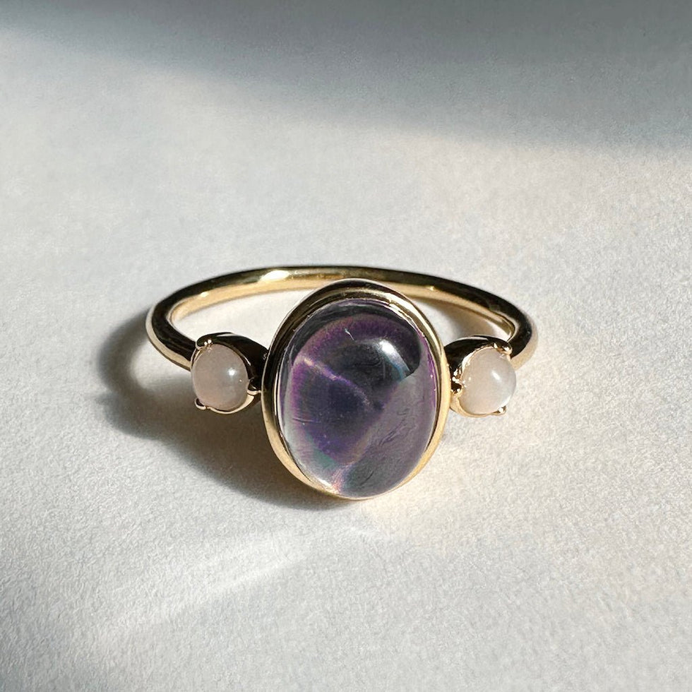 Bejeweled Mood Ring Ultimate Mood Stone Magic w/ Moonstones – Honeycat ...