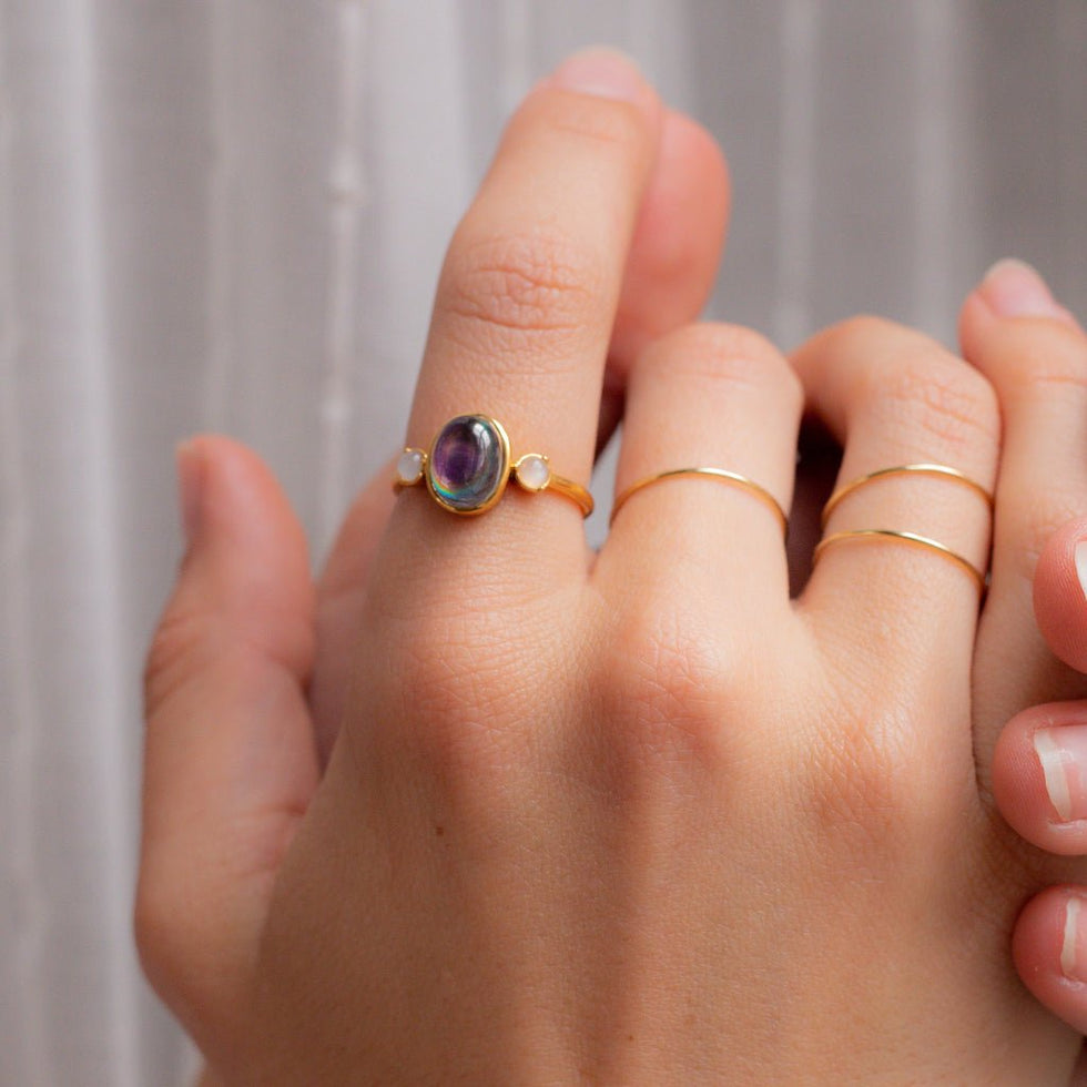 Bejeweled Mood Ring Ultimate Mood Stone Magic w/ Moonstones – Honeycat ...