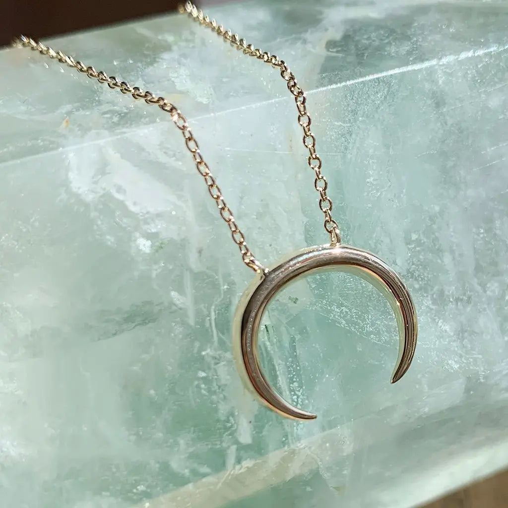 Crescent Horn Necklace – Honeycat Jewelry