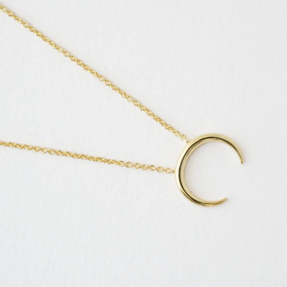 Crescent Horn Necklace – Honeycat Jewelry