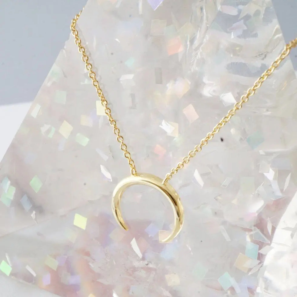 Crescent Horn Necklace – Honeycat Jewelry
