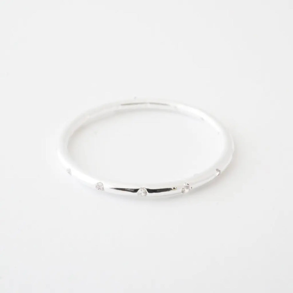 Dotted Crystal Band Ring – Honeycat Jewelry