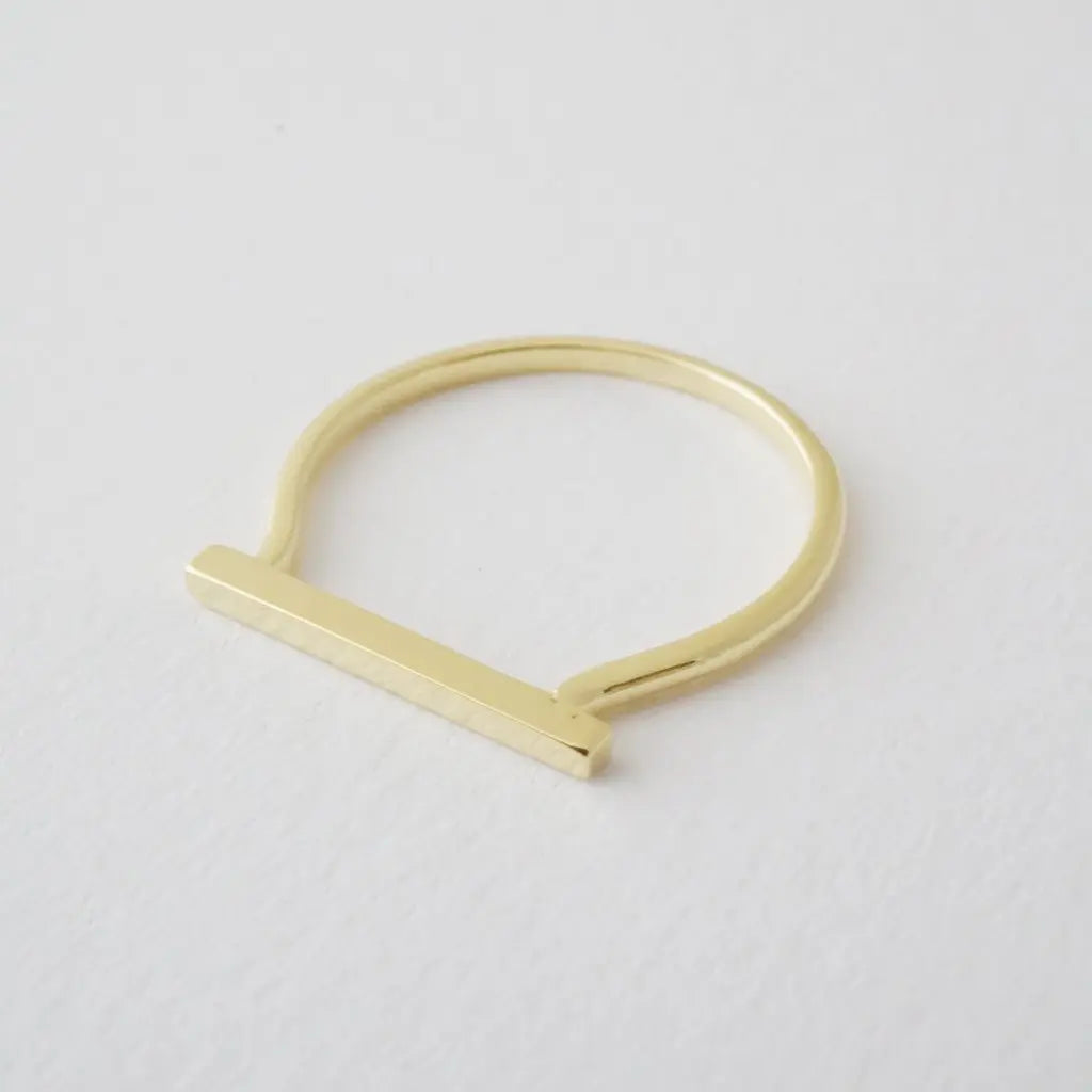 Long Bar Ring | Modern Minimalist Perfection in a Band – Honeycat Jewelry