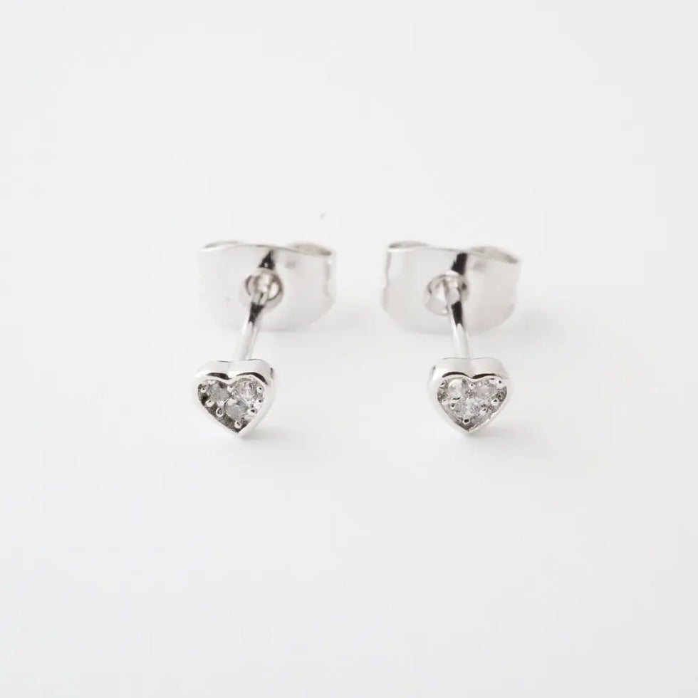 Mini Heart Stud Earrings – Honeycat Jewelry
