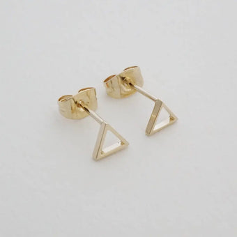 Outline Triangle Stud Earrings – Honeycat Jewelry