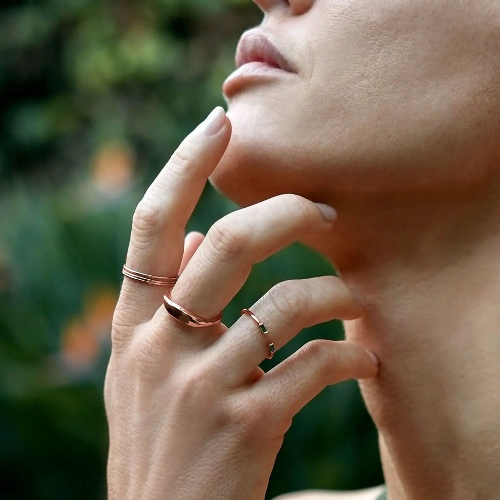 Skinny Stacking Ring Trio – Honeycat Jewelry