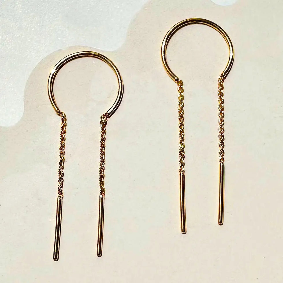 Threader Chime Earrings – Honeycat Jewelry