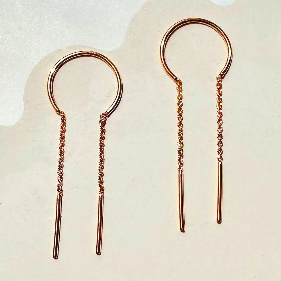 Threader Chime Earrings – Honeycat Jewelry